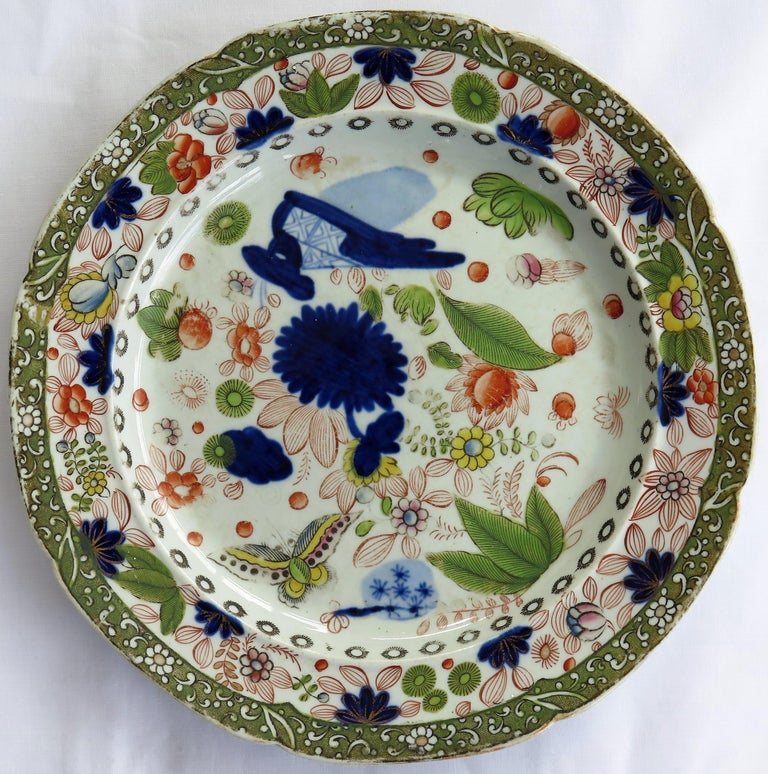 Early Harlequin Set of Six Masons Ironstone Dinner Plates, Some Rare ...