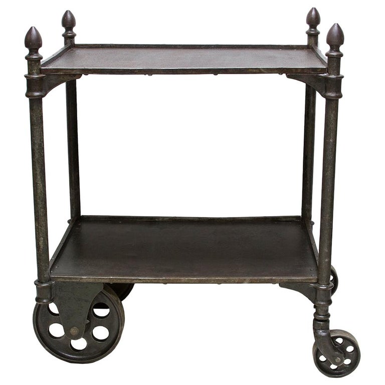 Early Industrial Cast Iron Cart For Sale at 1stdibs