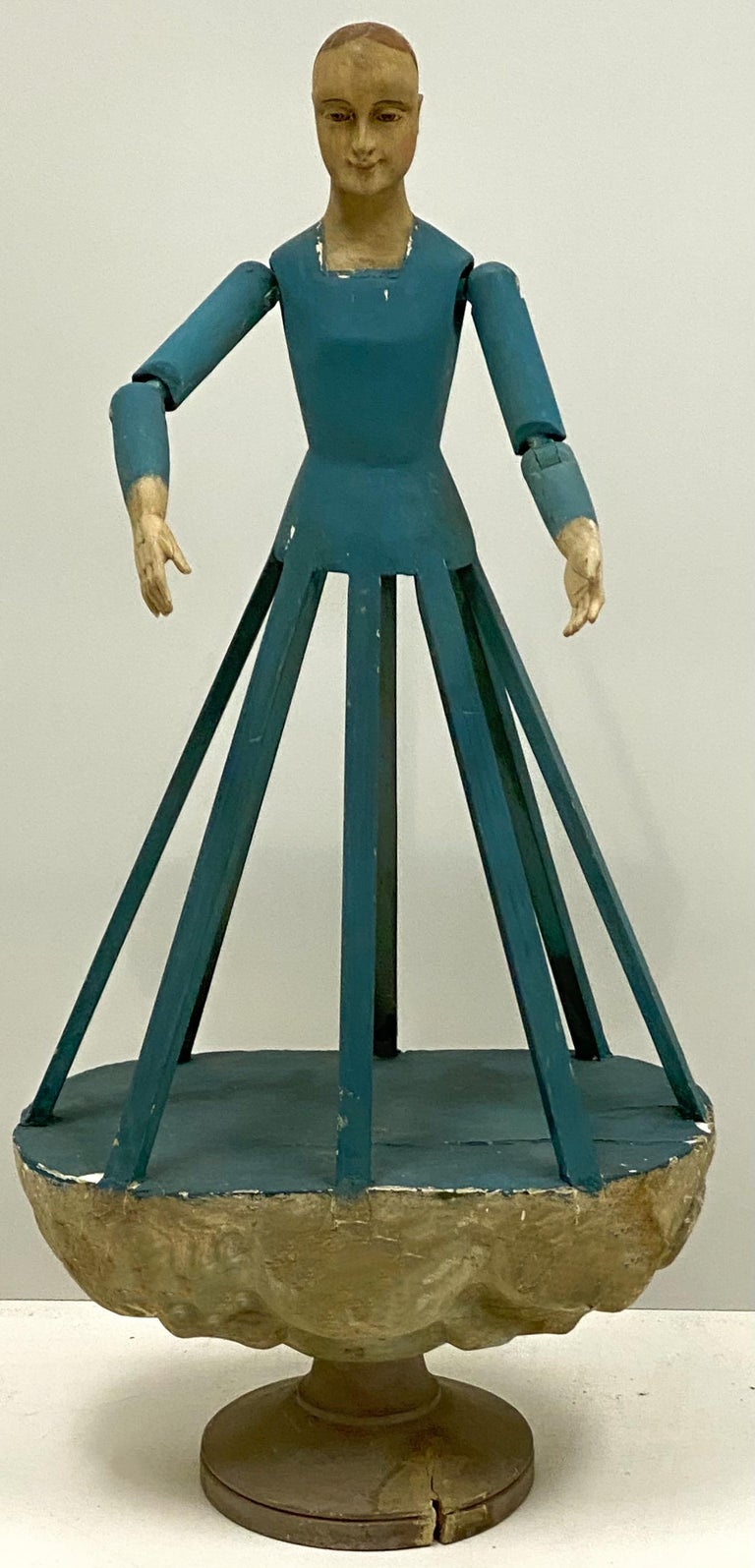 Early Italian Polychromed Cage Mannequin or Doll with Glass Eyes For ...
