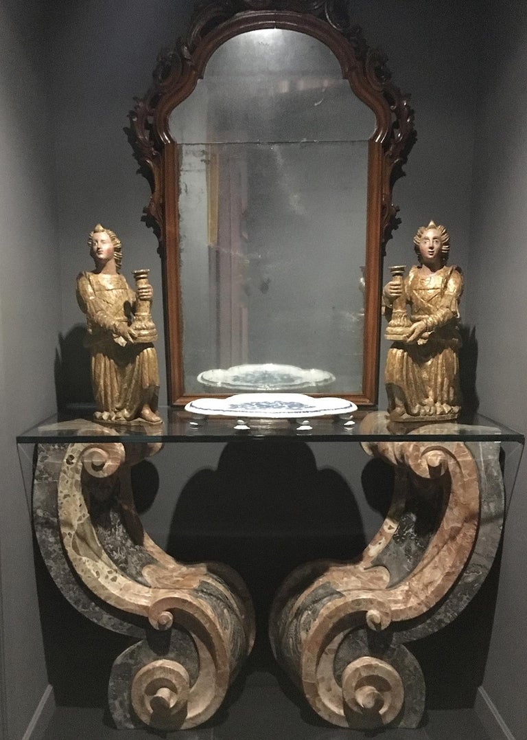 Early Italian Renaissance Wooden Angel Sculptures Gilded Tuscany, circa ...