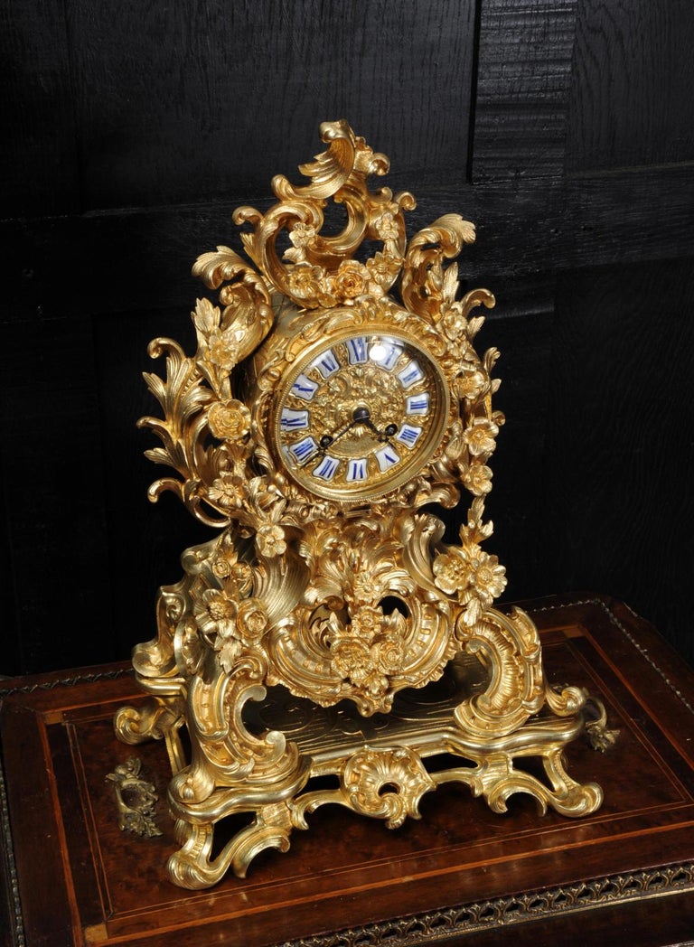 Early Japy Freres Antique French Ormolu Rococo Clock at 1stDibs ...
