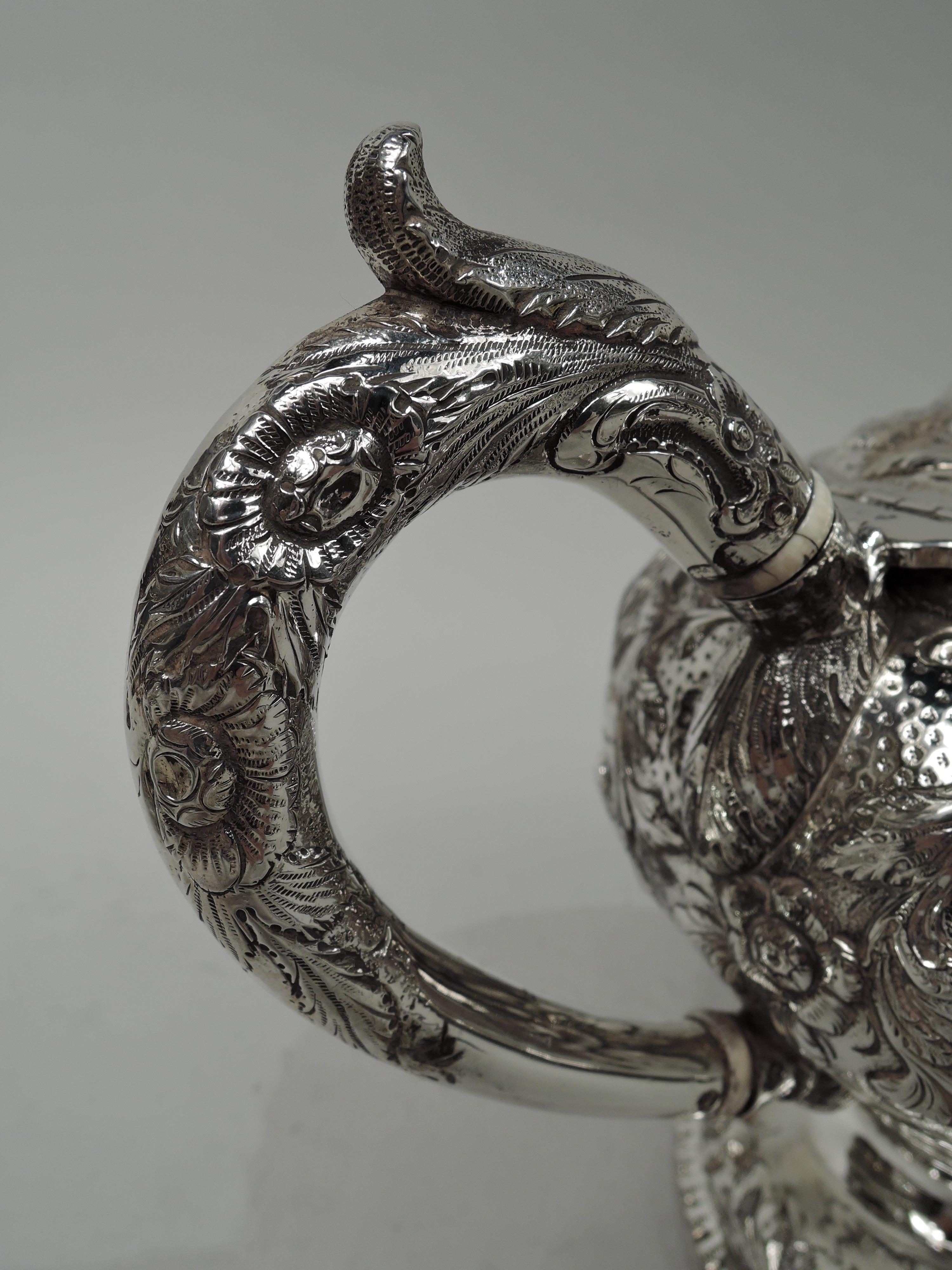 Early Kirk Classical Silver Teapot with Assay Marks For Sale at 1stDibs