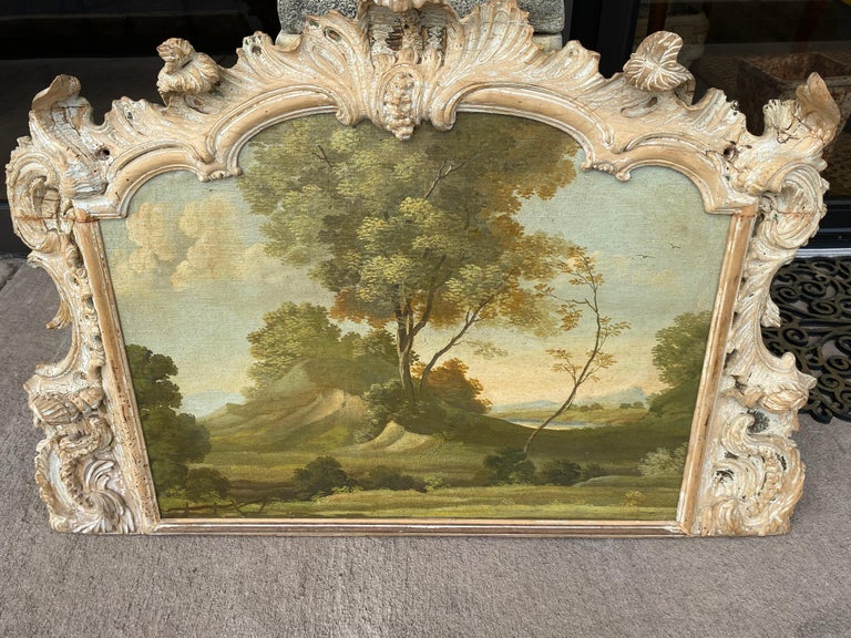 Early Landscape in Carved Boiserie Frame at 1stDibs