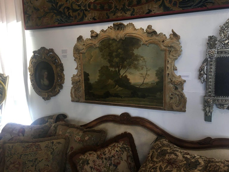 Early Landscape in Carved Boiserie Frame at 1stDibs