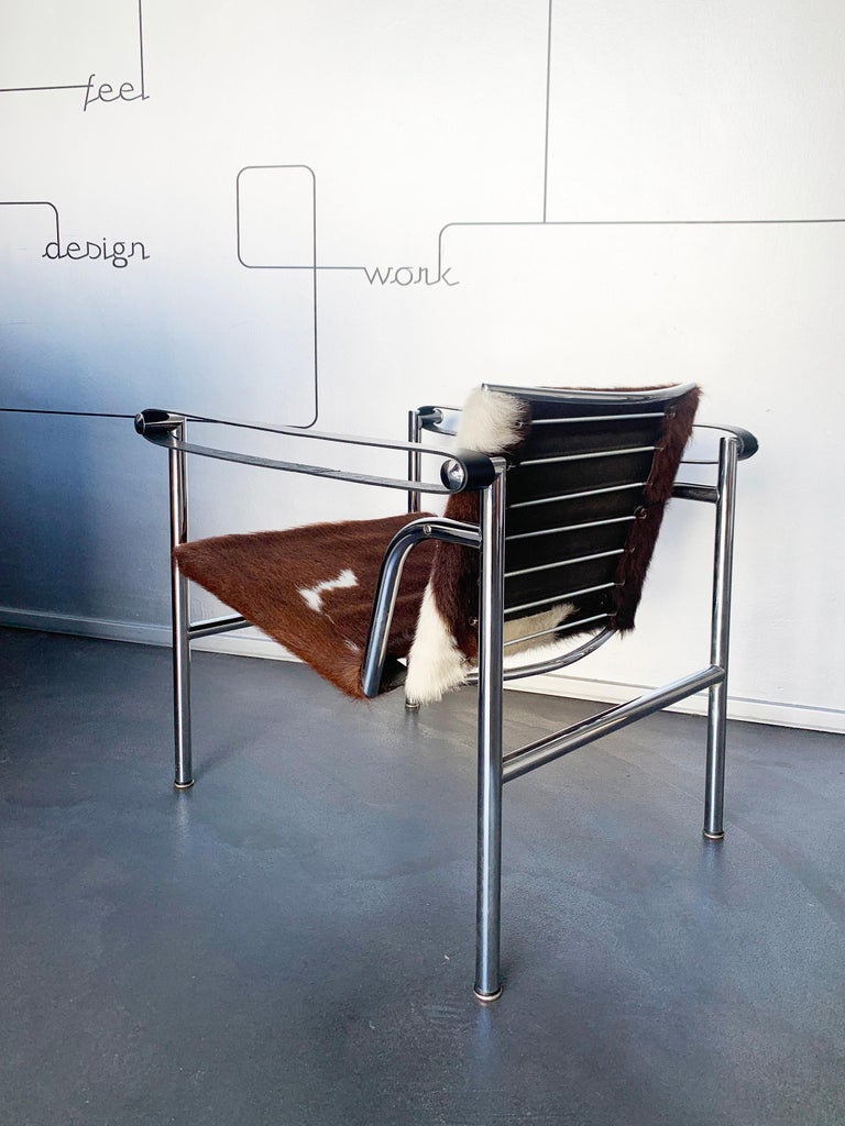 Early LC1 Chair by Le Corbusier, Jeanneret and Perriand, Cassina, 1960s ...