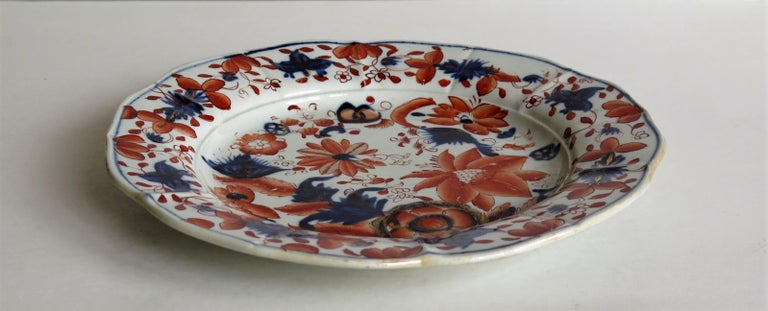 Early Mason's Ironstone Dish or Plate Flowers and Wheels Rare Pattern ...