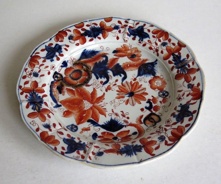 Early Mason's Ironstone Dish or Plate Flowers and Wheels Rare Pattern ...