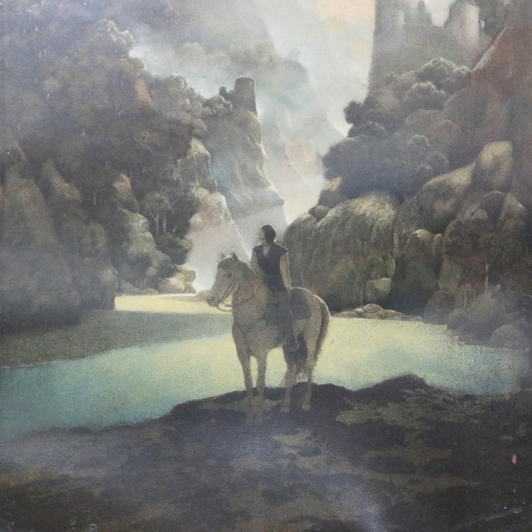 Early Maxfield Parrish Print, Aucassin Seeks for Nicolette, Romance at ...