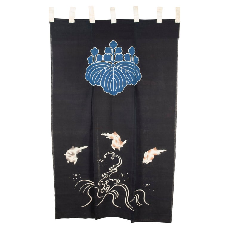Early-Mid 20th Century Japanese Indigo-Dyed Door Hanging / Noren For ...