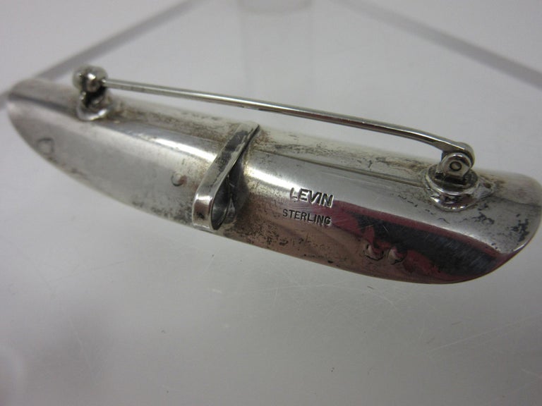 Early Mid Century Sterling / Pearl Pin or Necklace by Ed Levin For Sale ...