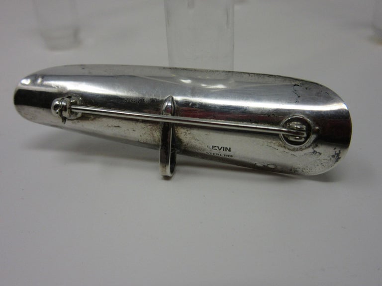 Early Mid Century Sterling / Pearl Pin or Necklace by Ed Levin For Sale ...