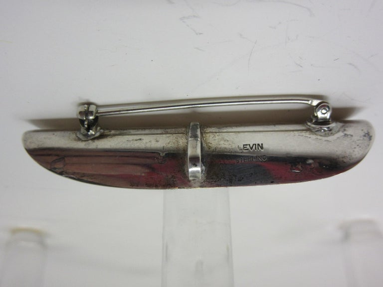 Early Mid Century Sterling / Pearl Pin or Necklace by Ed Levin For Sale ...