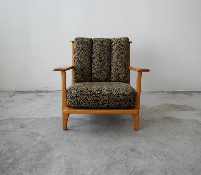 Early Midcentury Craftsman Style Maple Lounge Chair For Sale at 1stDibs