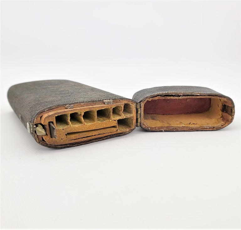 Early Nine Piece Antique Mechanical Drafting Instrument Set with Fitted ...