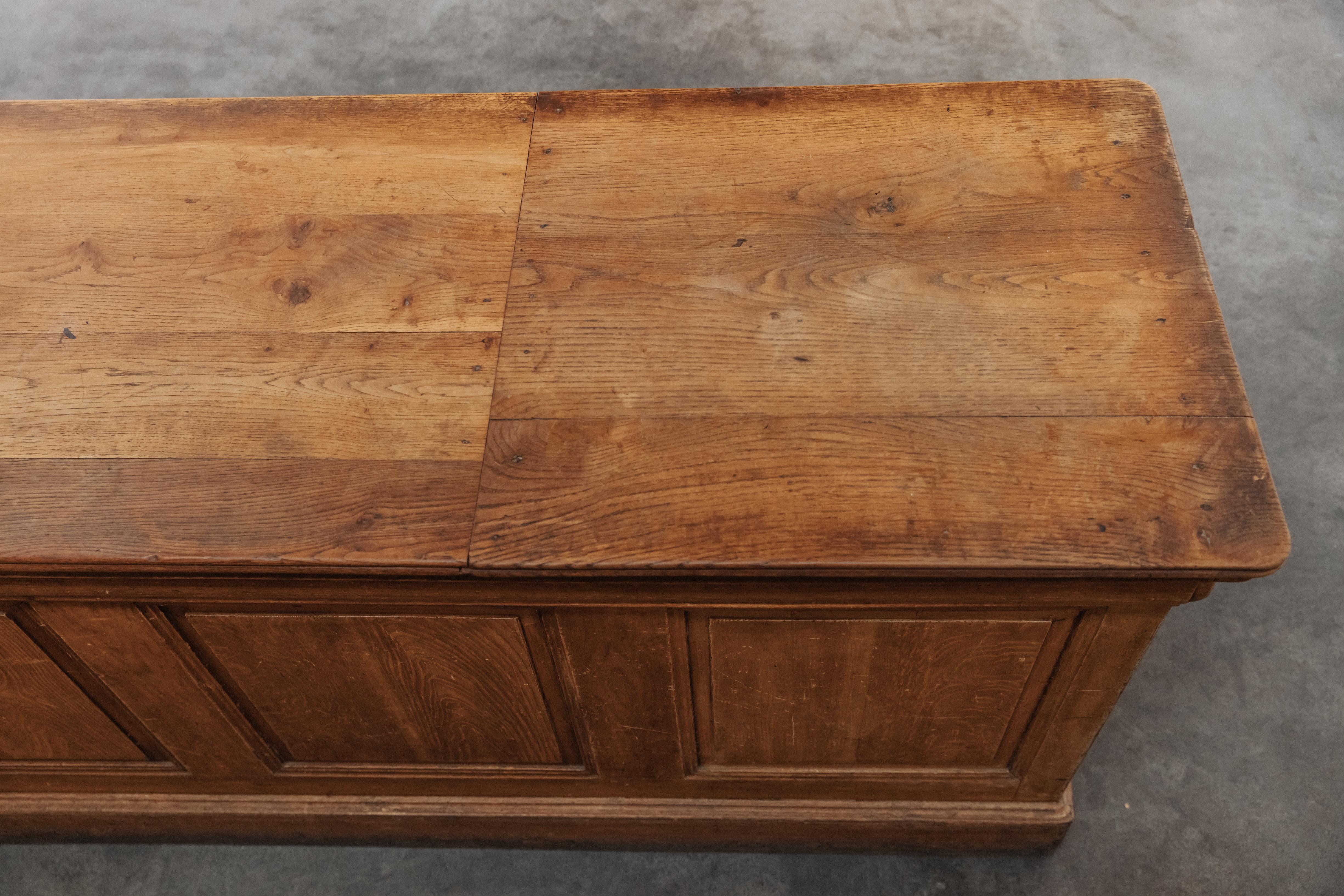 Early Oak Shop Counter From France, Circa 1940 For Sale at 1stDibs