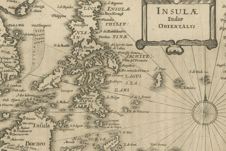 Early Original Antique Map of South East Asia with Large Parts Still ...