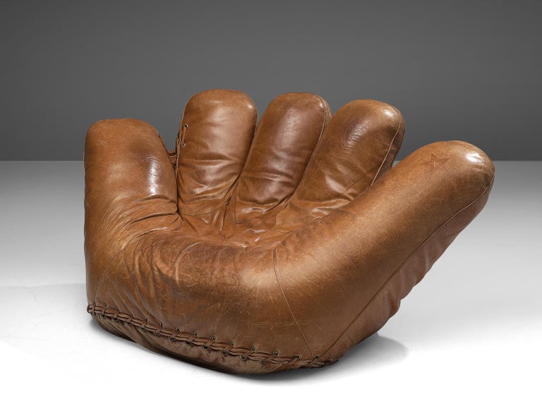 Early Original Cognac Leather 'Joe' Chair by De Pas, D-Urbino and ...