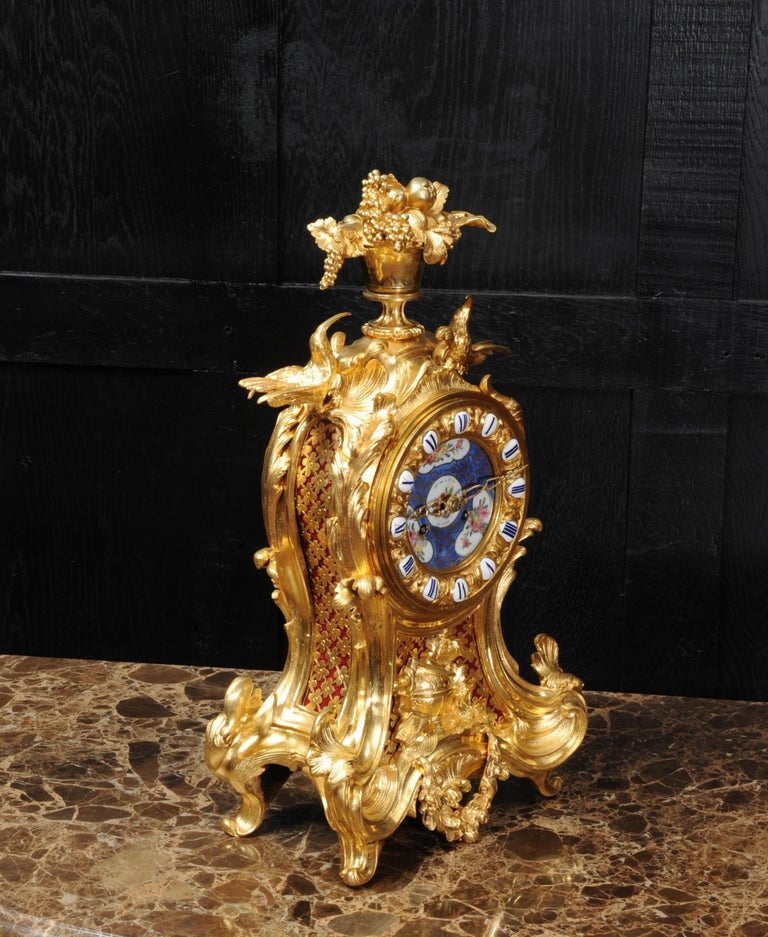 Early Ormolu Bronze Antique French Rococo Clock by Lerolle, Paris at ...