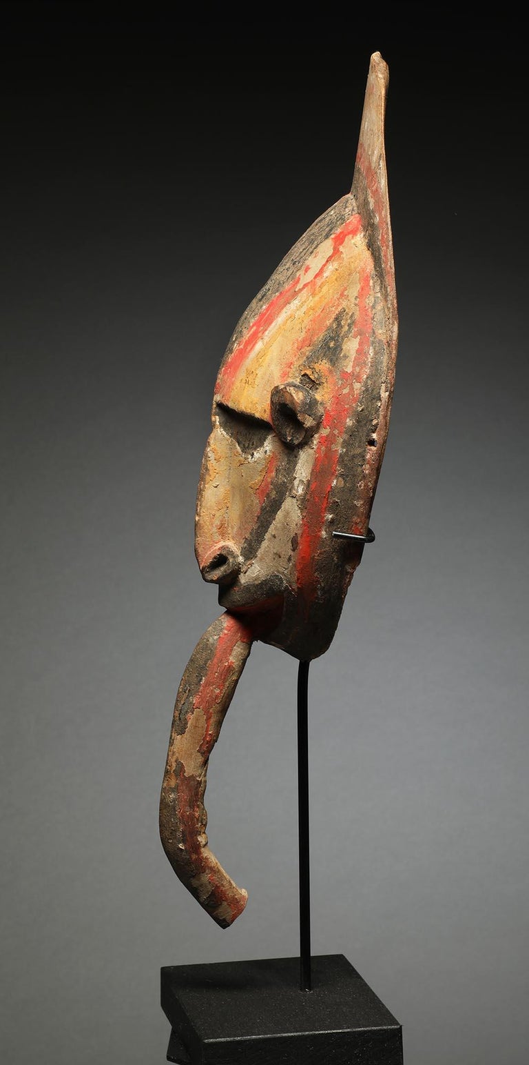 Early Papua New Guinea Painted Maprik Wood Mask Long Tongue Ex M ...