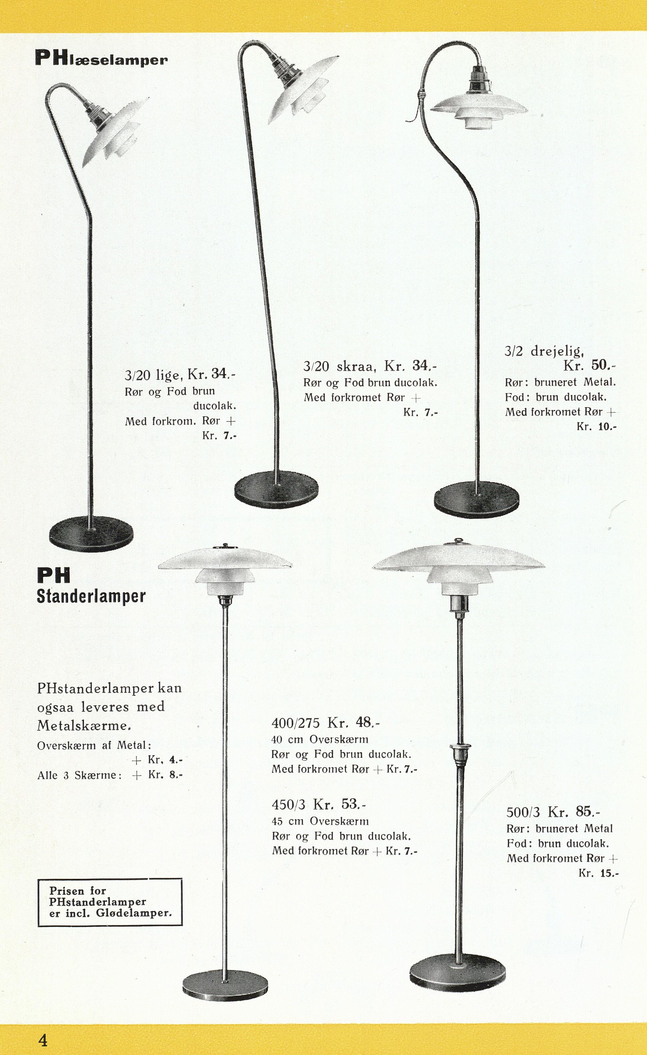 Early Patented "PH 3/2" Floor Lamp by Poul Henningsen, Louis Poulsen ...