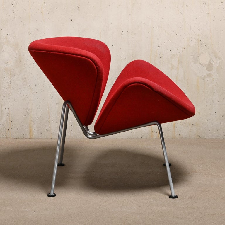 Early Pierre Paulin 'Orange Slice' Chair in Red Fabric by Artifort ...