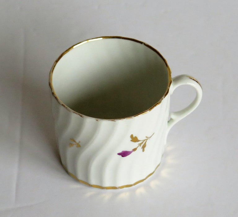 Early Porcelain Coffee Can Possibly Grainger Hand Painted and Gilded ...