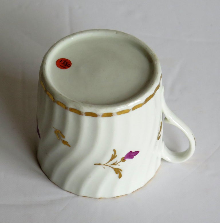 Early Porcelain Coffee Can Possibly Grainger Hand Painted and Gilded ...