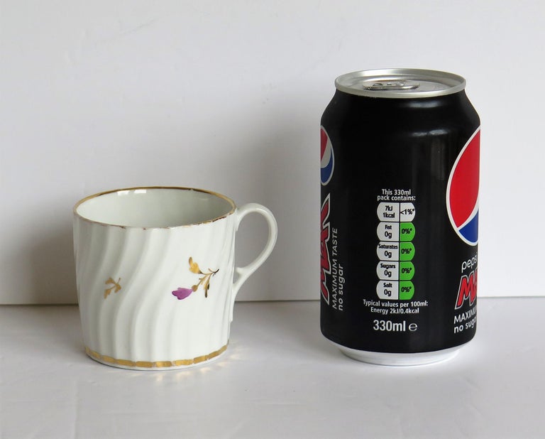 Early Porcelain Coffee Can Possibly Grainger Hand Painted and Gilded ...