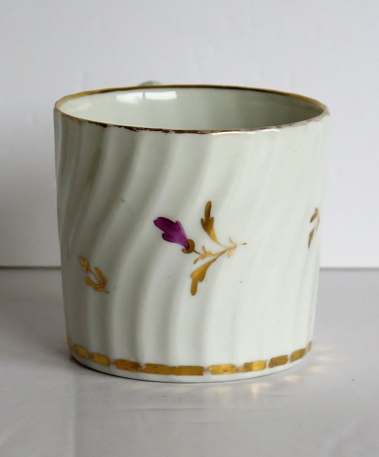 Early Porcelain Coffee Can Possibly Grainger Hand Painted and Gilded ...