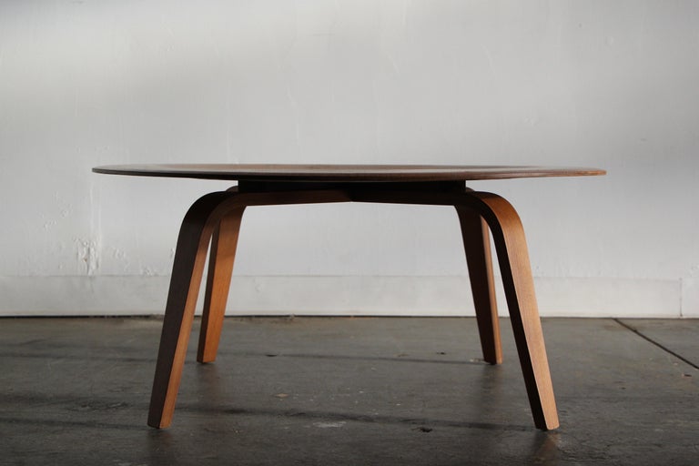 Early Production "CTW" Molded Plywood Coffee Table by Charles and Ray ...