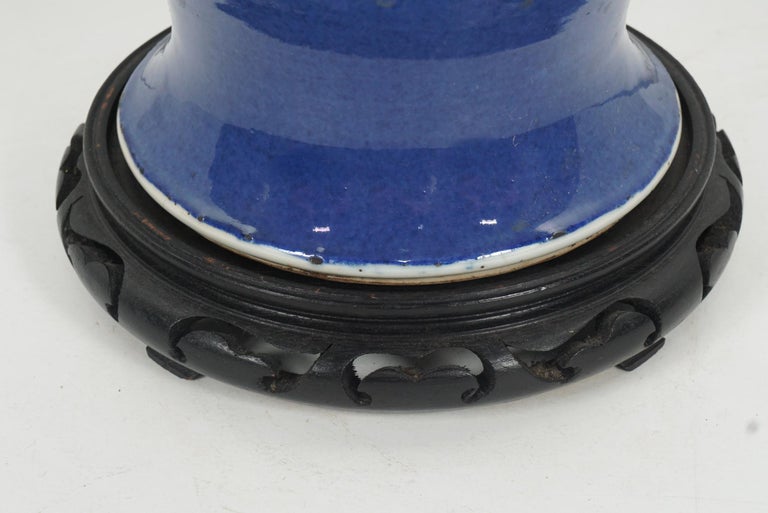 Early Qing Dynasty Chinese Powder Blue Glazed Giner Jar and Cover For ...