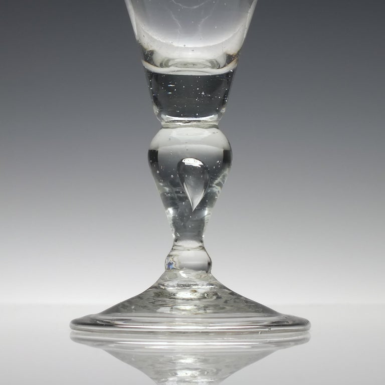 Early Queen Anne 18th Century Baluster Wine Glass, circa 1710 For Sale ...