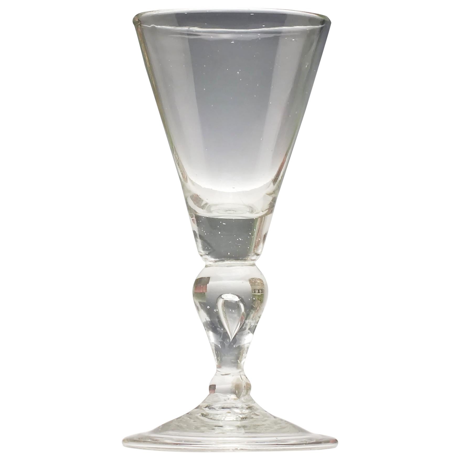 Early Queen Anne 18th Century Baluster Wine Glass, circa 1710 For Sale ...