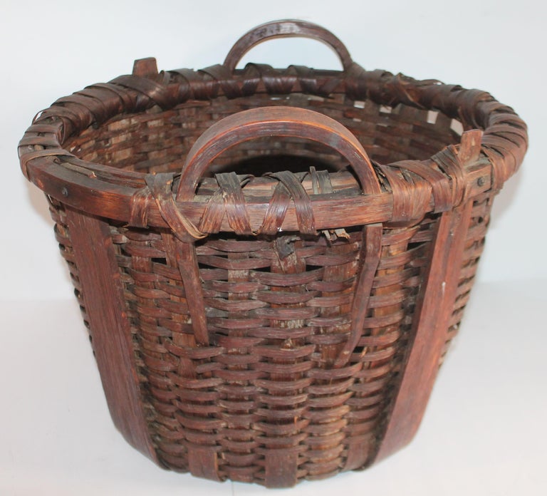 Early Rare 19th Century Apple Basket at 1stDibs
