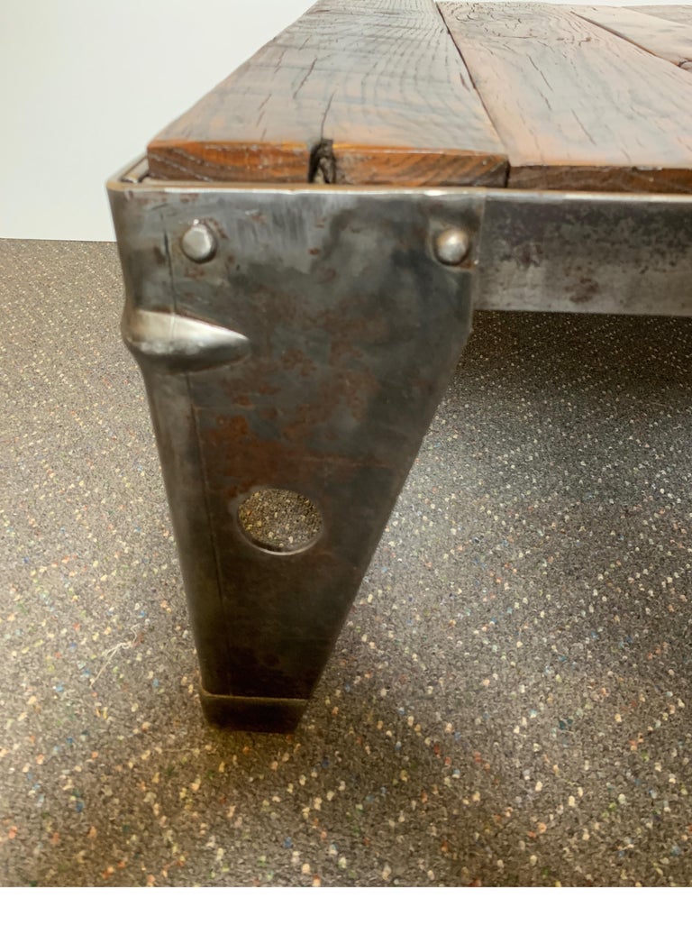 Early Reclaimed and Refinished Factory Cart at 1stDibs