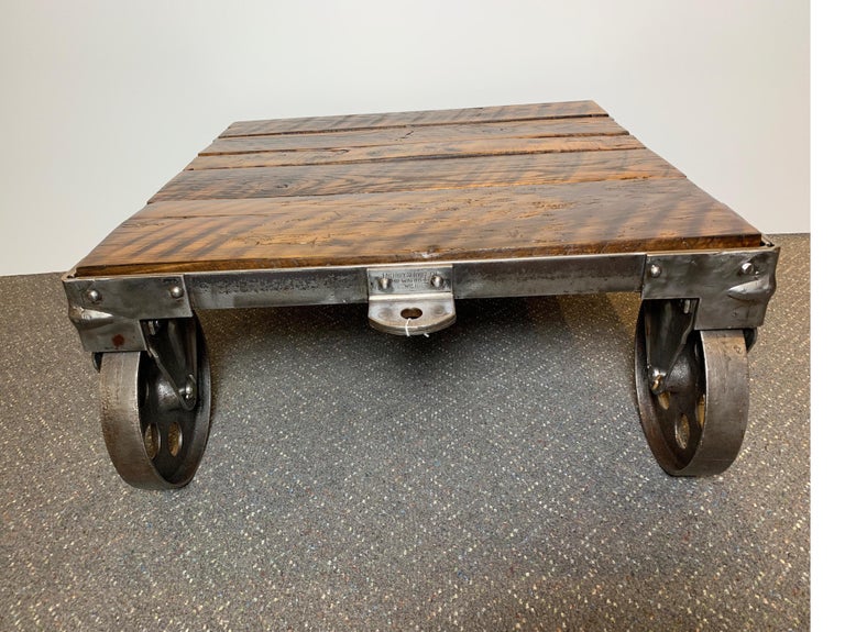 Early Reclaimed and Refinished Factory Cart at 1stDibs