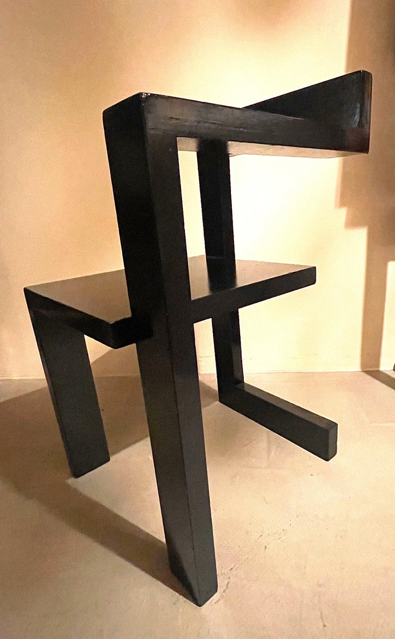 Early reproduction left-arm “Steltman” chair by Gerrit Rietveld For ...