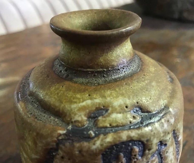 Rose Cabat Signed Mid-Century Modern Ceramic Pottery Vase Vessel, circa ...