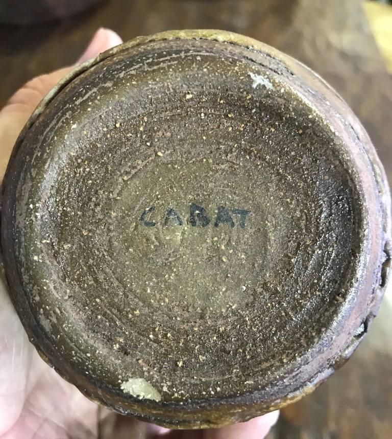 Rose Cabat Signed Mid-Century Modern Ceramic Pottery Vase Vessel, circa ...