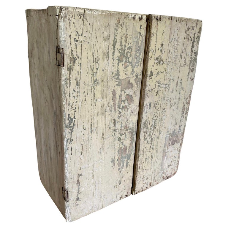 Early Rustic Small Painted Country Cupboard at 1stDibs