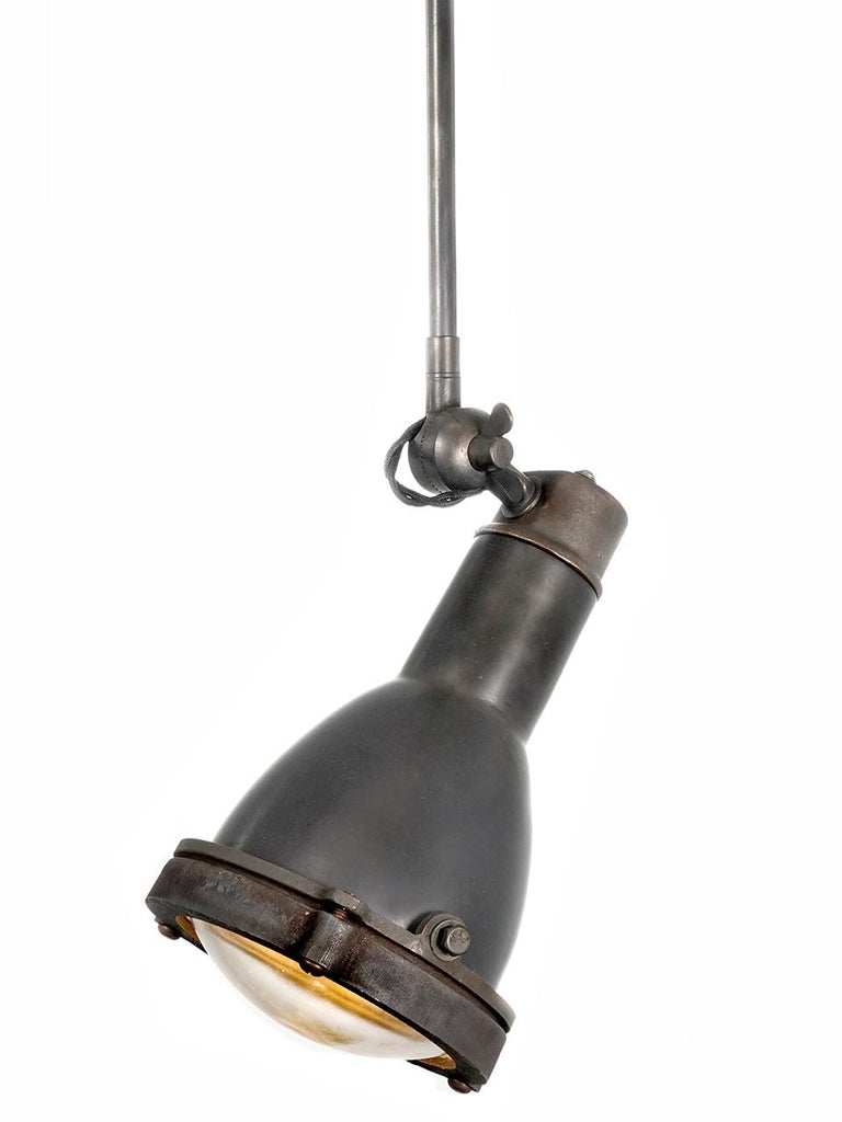 Early Spun Copper and Cast Brass Articulated Spot Light For Sale at ...
