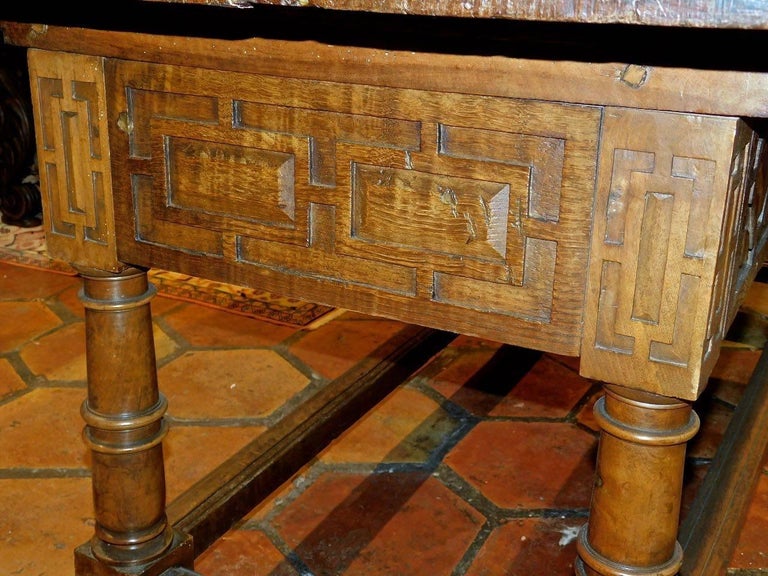 Early to Mid 17th Century Two-Drawer Spanish Library Table, Walnut and ...