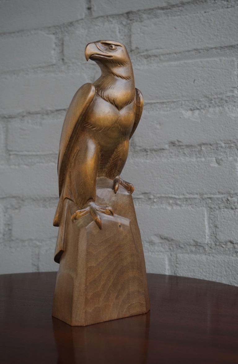 Early to Mid-20th Century Hand Carved Black Forest Sitting Eagle ...