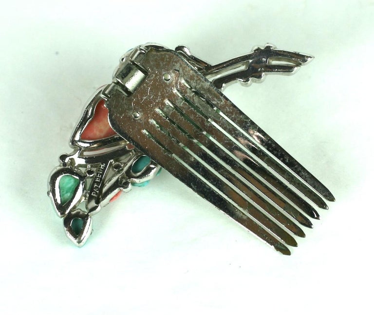Early Trifari Fruit Salad Comb For Sale at 1stDibs