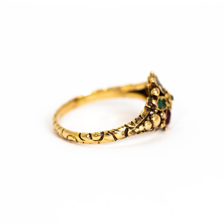 Early Victorian 15 Carat Gold Acrostic Regard Ring at 1stDibs