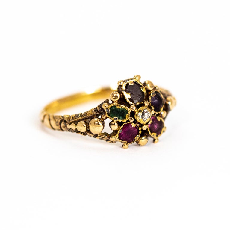 Early Victorian 15 Carat Gold Acrostic Regard Ring at 1stDibs