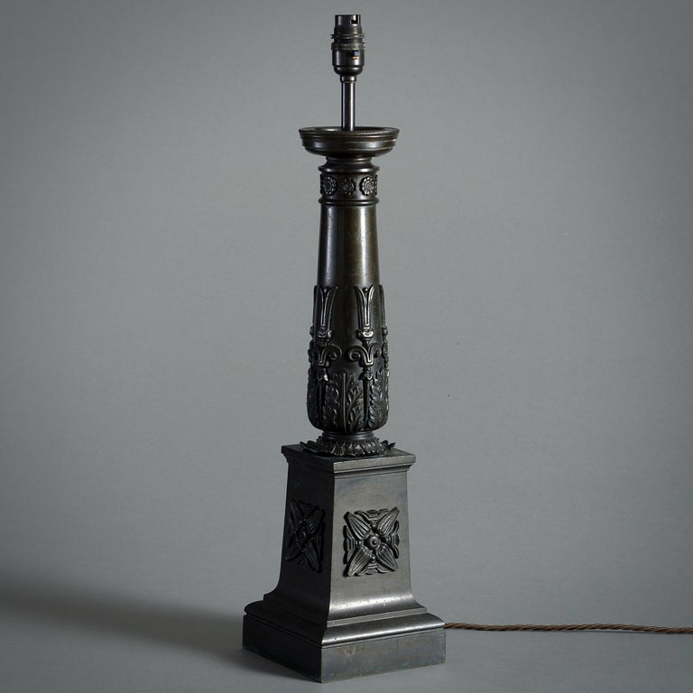Early Victorian Bronze Table Lamp For Sale at 1stDibs