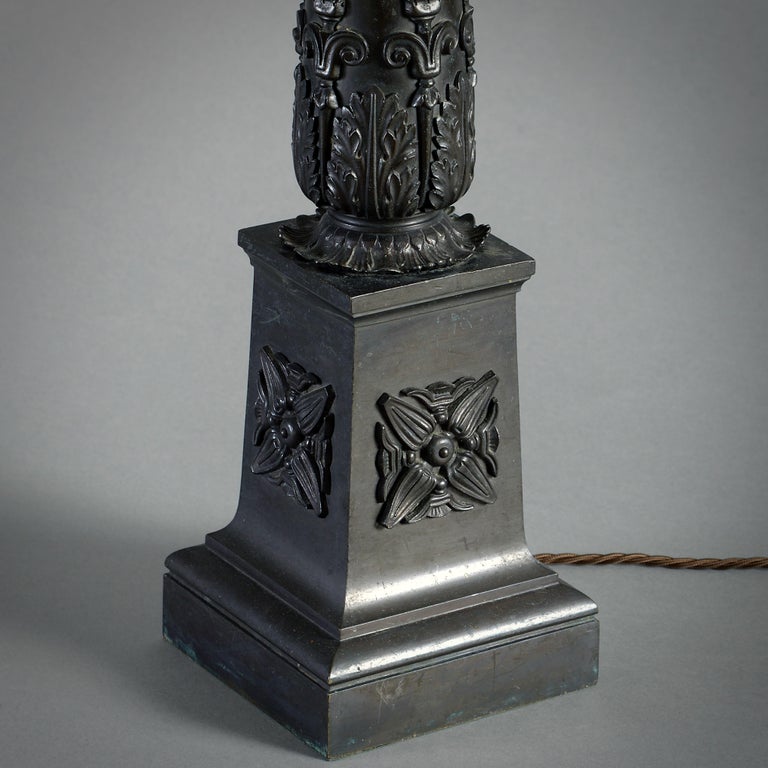 Early Victorian Bronze Table Lamp For Sale at 1stDibs