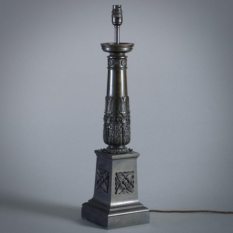 Early Victorian Bronze Table Lamp For Sale at 1stDibs