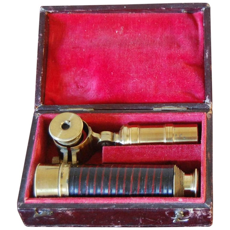 Early Victorian Cased Student's Field Telescope by WE and F Newton ...